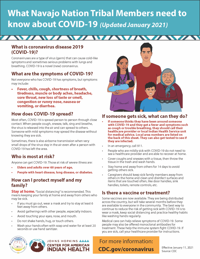 What Navajo Nation Tribal Members Need to Know about COVID-19 - Center for Indigenous Health