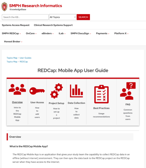 REDCap: Mobile App User Guide - Center for Indigenous Health